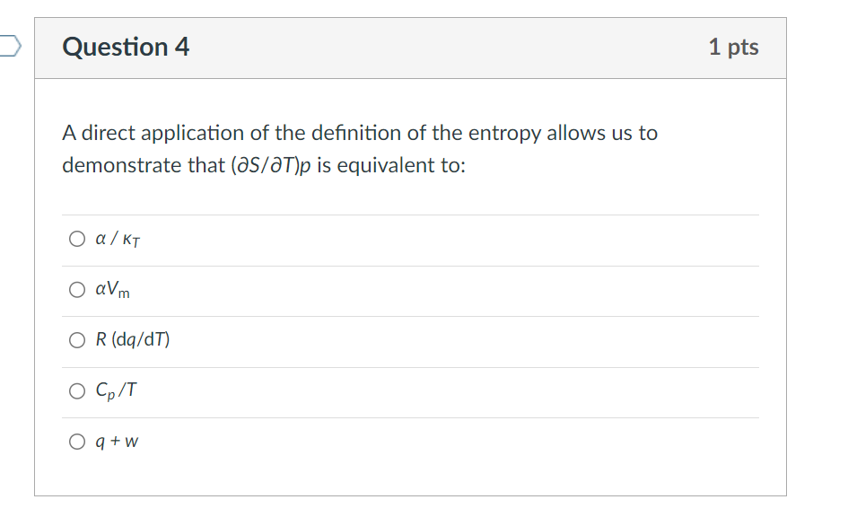 Solved A direct application of the definition of the entropy | Chegg.com