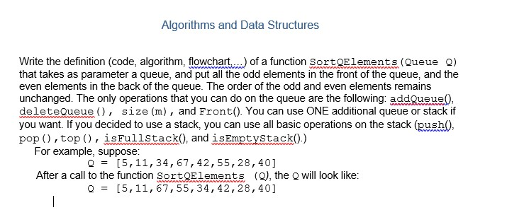 Solved Algorithms and Data Structures Write the definition | Chegg.com