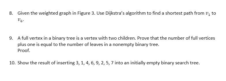 Solved rigure s. A weignted grapn8. Given the weighted graph | Chegg.com