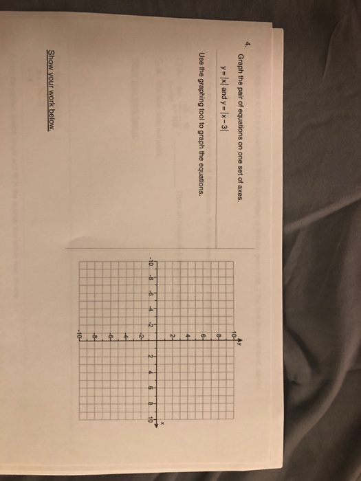Solved Graph the pair of equations on one set of axes. y-Ixl | Chegg.com