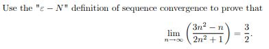 Solved Use the "E-N" definition of sequence convergence to | Chegg.com