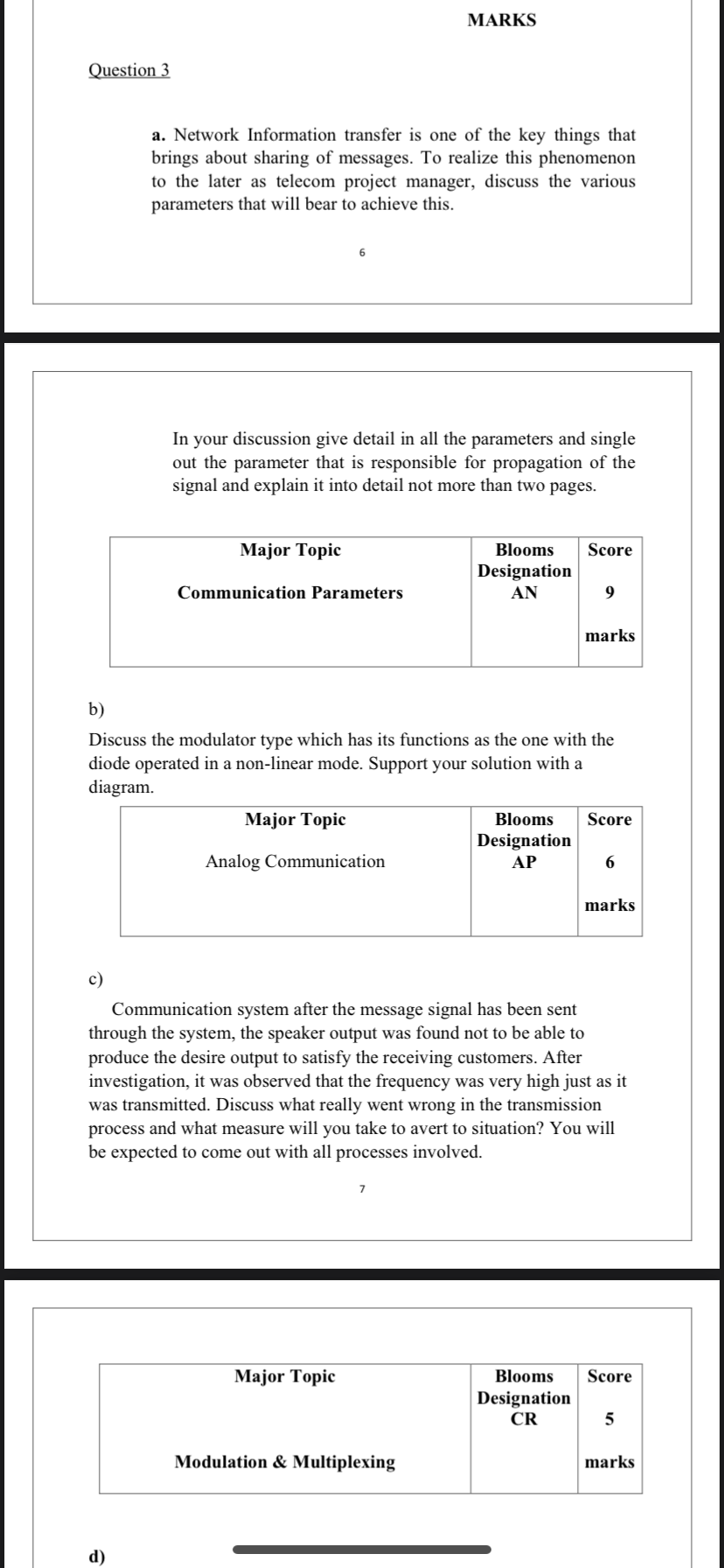 a. Network Information transfer is one of the key | Chegg.com