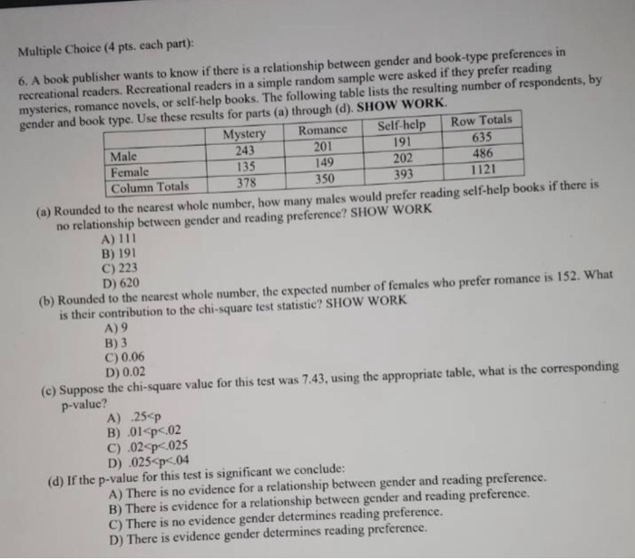 Solved Multiple Choice (4 pts. each part): 6. A book | Chegg.com