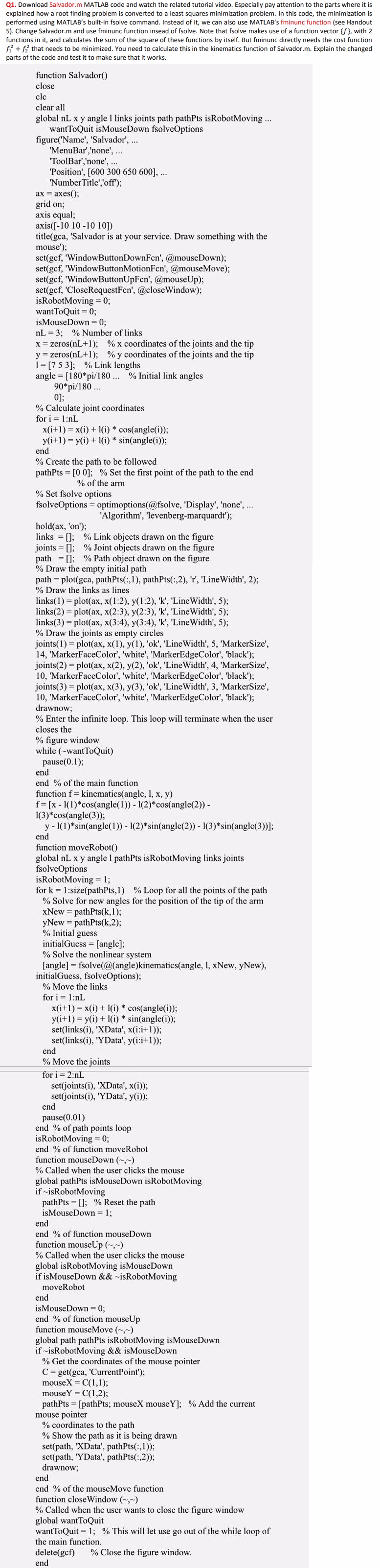 please solve the questions with using fminuc | Chegg.com