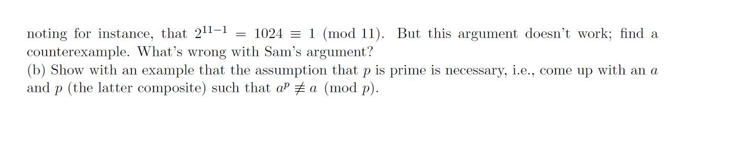 Solved Problem 4: In class, we proved Fermat's little | Chegg.com