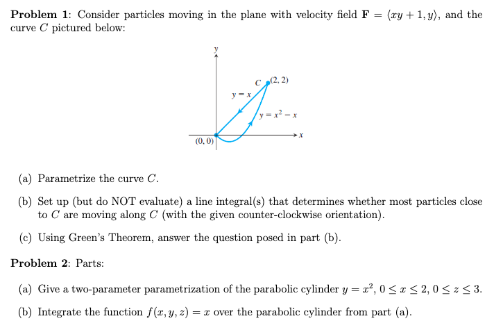 Solved Problem 1: Consider particles moving in the plane | Chegg.com