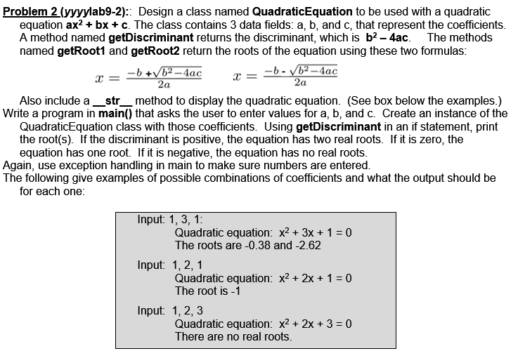 Solved 2a Problem 2. yyyylab9-2):: Design a class named | Chegg.com