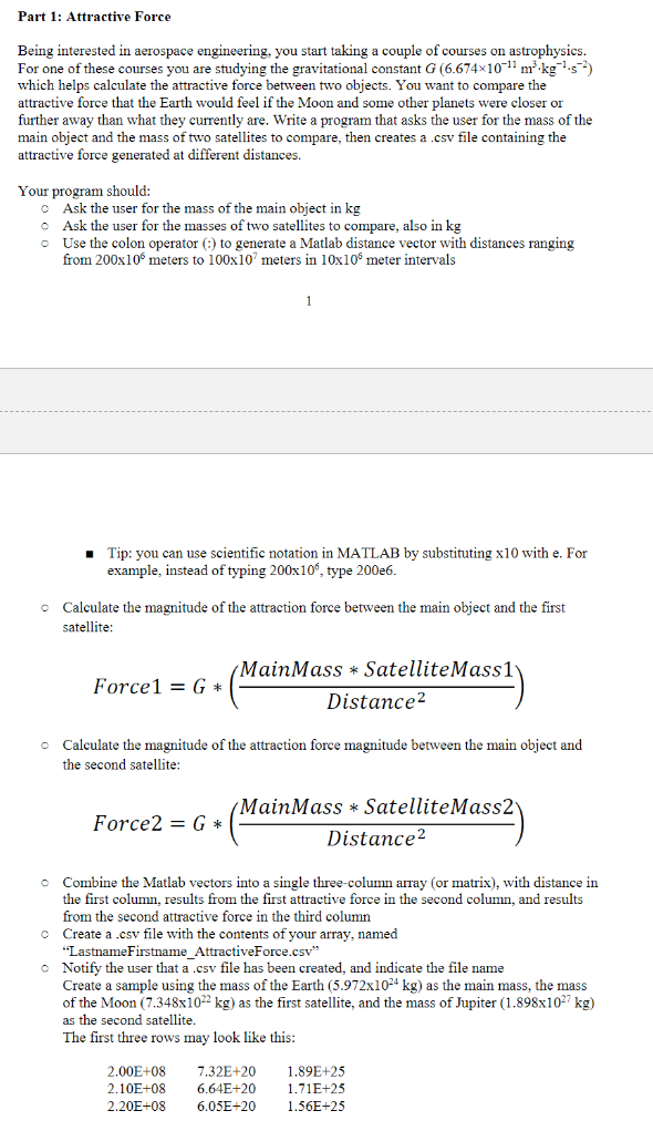 Solved Part 1: Attractive Force Being interested in | Chegg.com