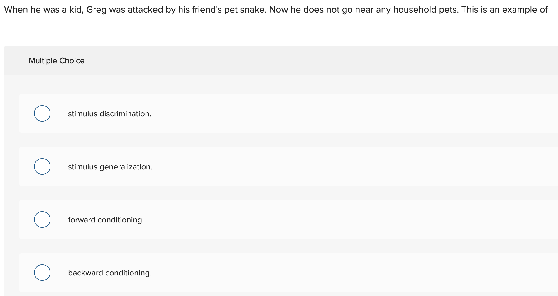 Solved When he was a kid, Greg was attacked by his friend's | Chegg.com