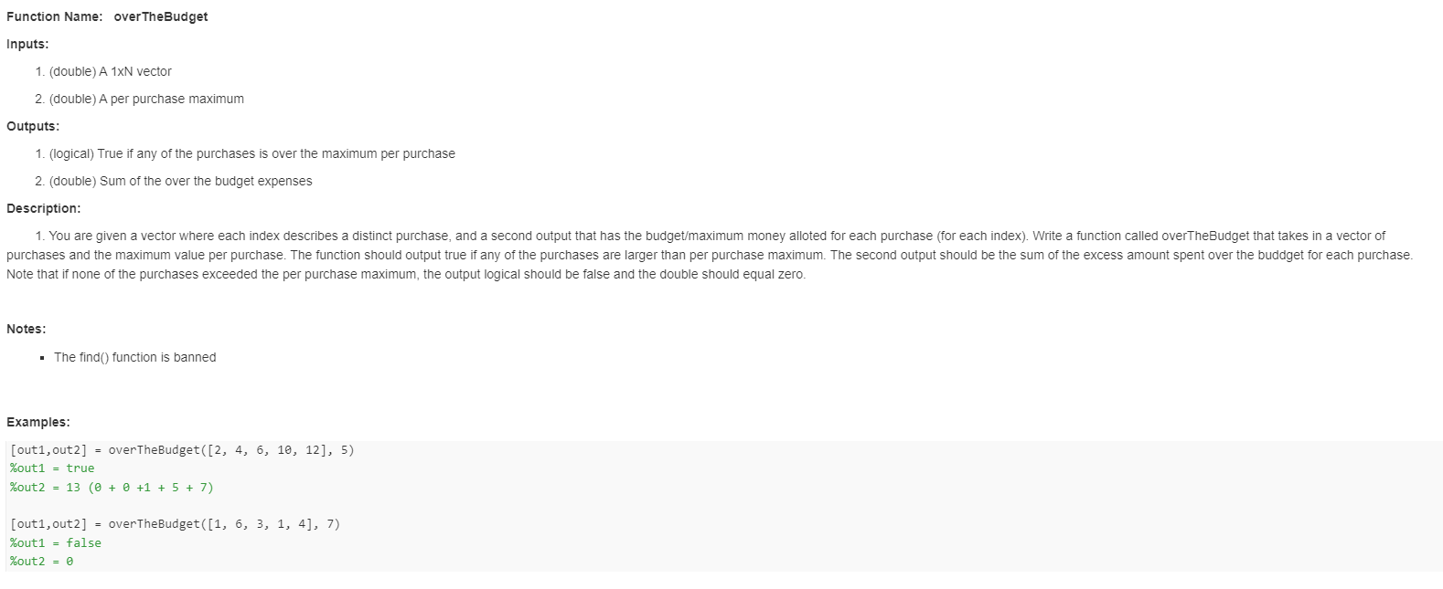 Solved Don't use loops if , else, while, find any | Chegg.com