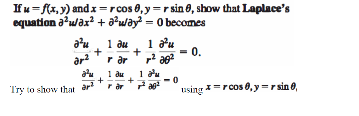 Solved If x=f(x, y) andx=rcos 0,y=r sin 0, show that | Chegg.com