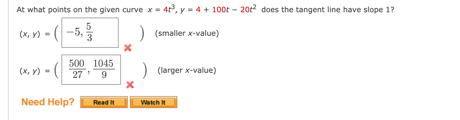 Solved At what points on the given curve x = 4t3, y = 4 + | Chegg.com
