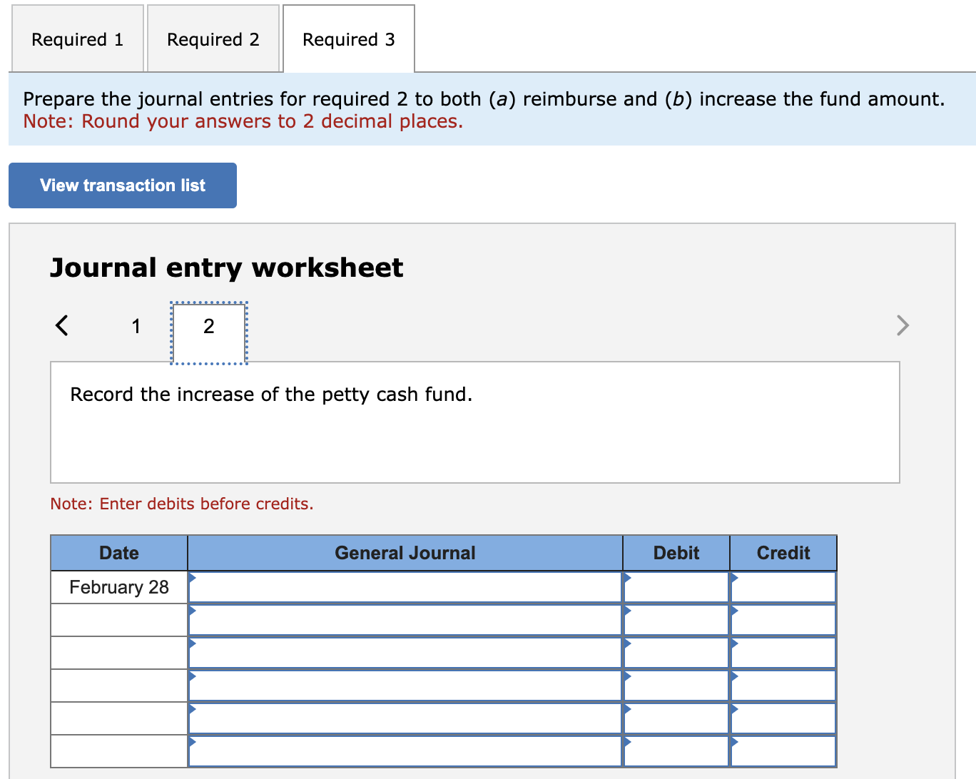 Solved Problem 6-3A (Algo) Establishing, reimbursing, and | Chegg.com
