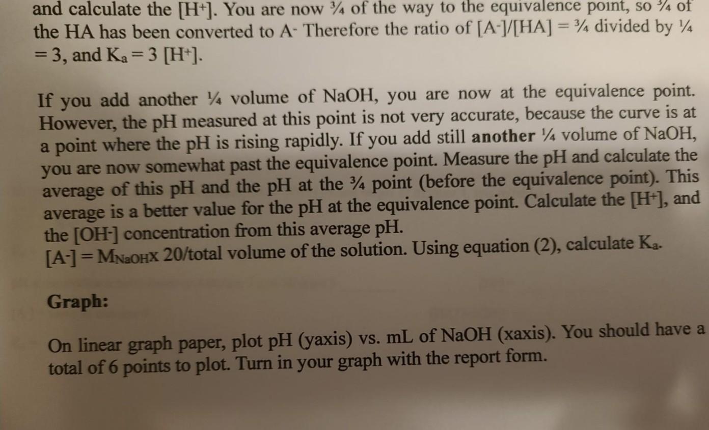 Solved - and calculate the [H+). You are now 4 of the way to | Chegg.com