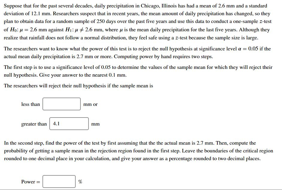 Solved Suppose That For The Past Several Decades Daily
