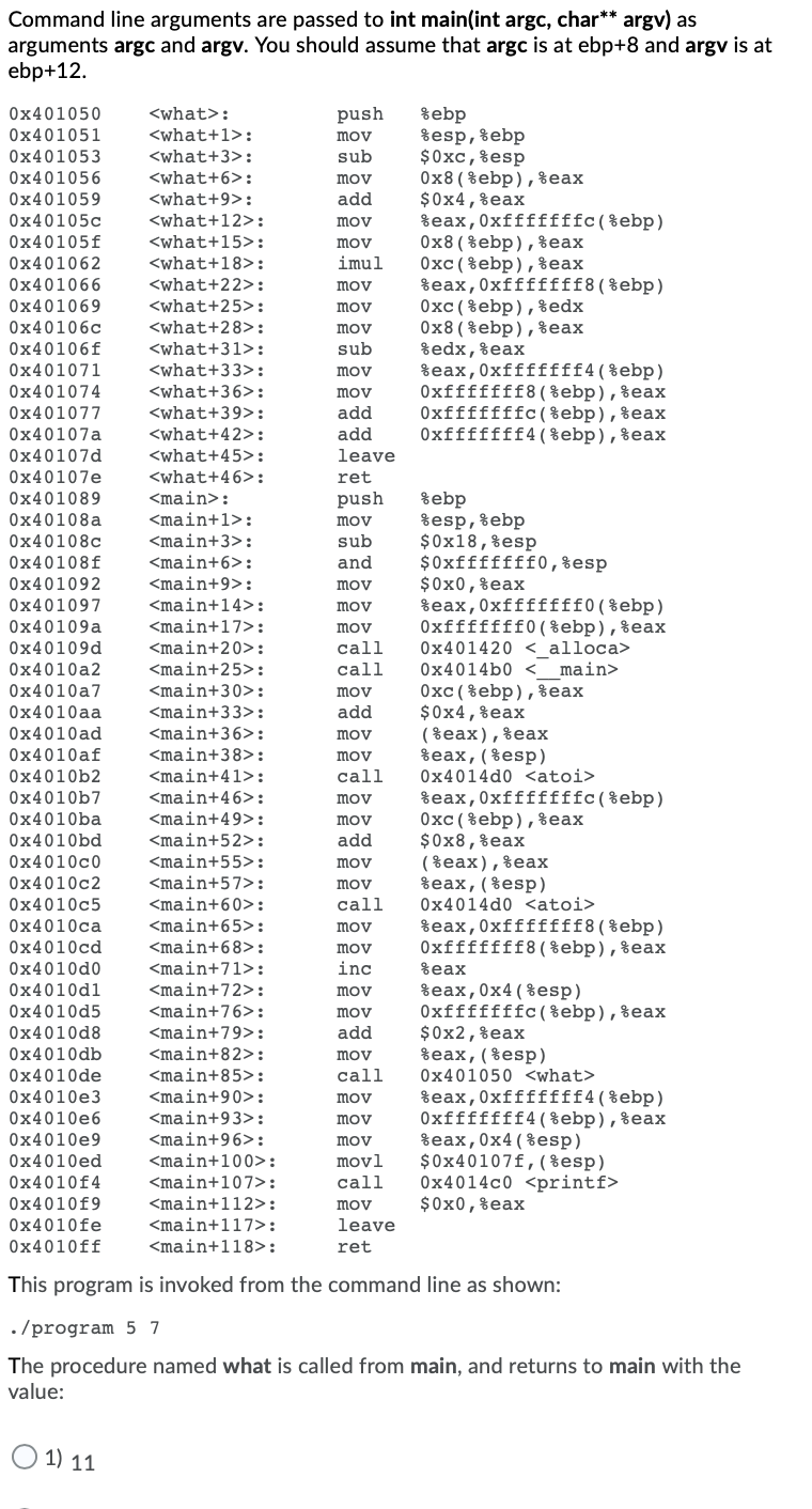Solved Command Line Arguments Are Passed To Int Mainint 7315