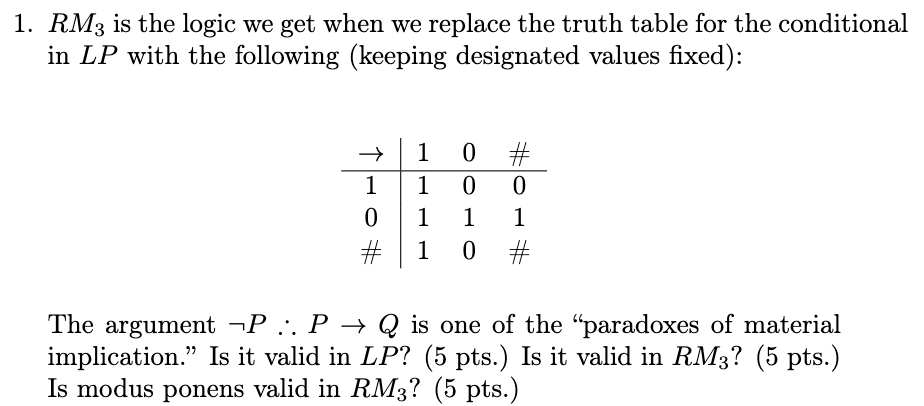 1. RM3 is the logic we get when we replace the truth | Chegg.com