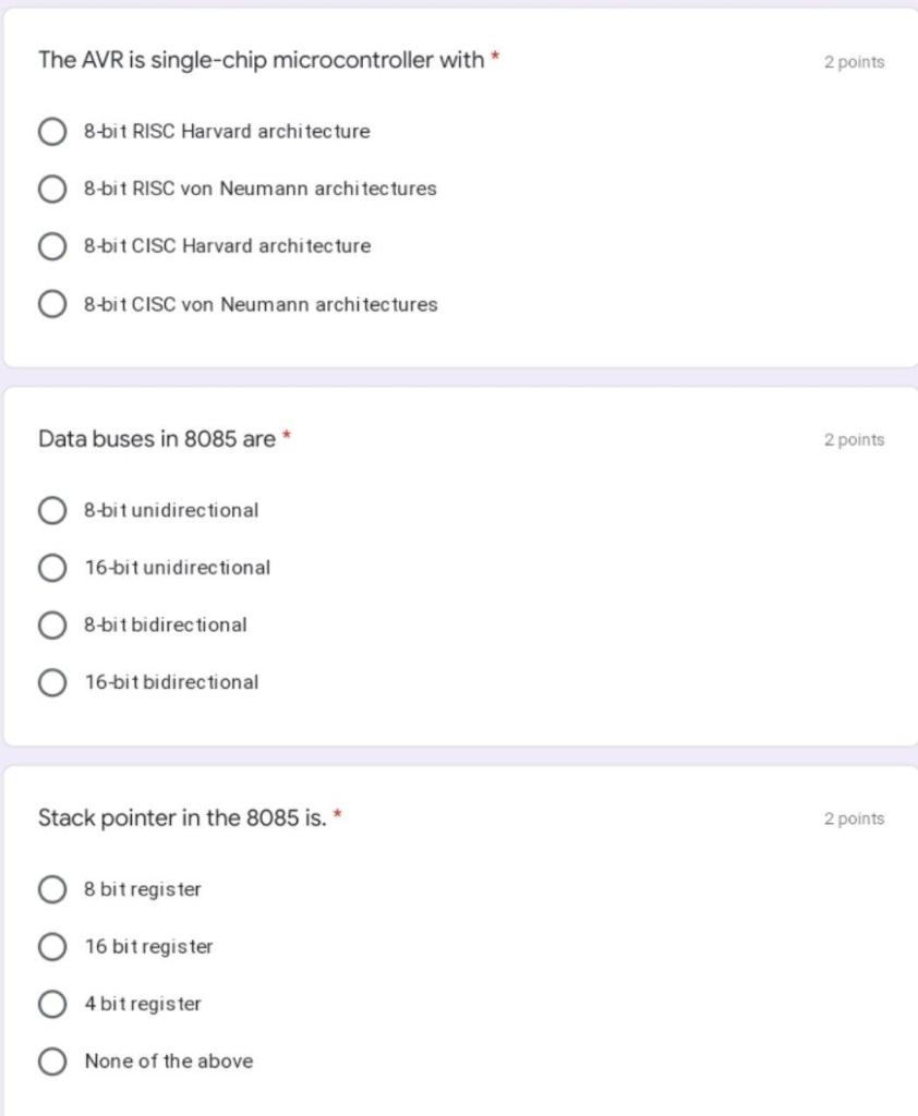 Solved The AVR is single-chip microcontroller with * 2 | Chegg.com