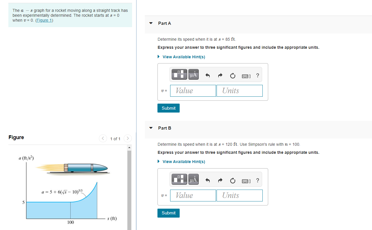 Solved The a – s graph for a rocket moving along a straight | Chegg.com