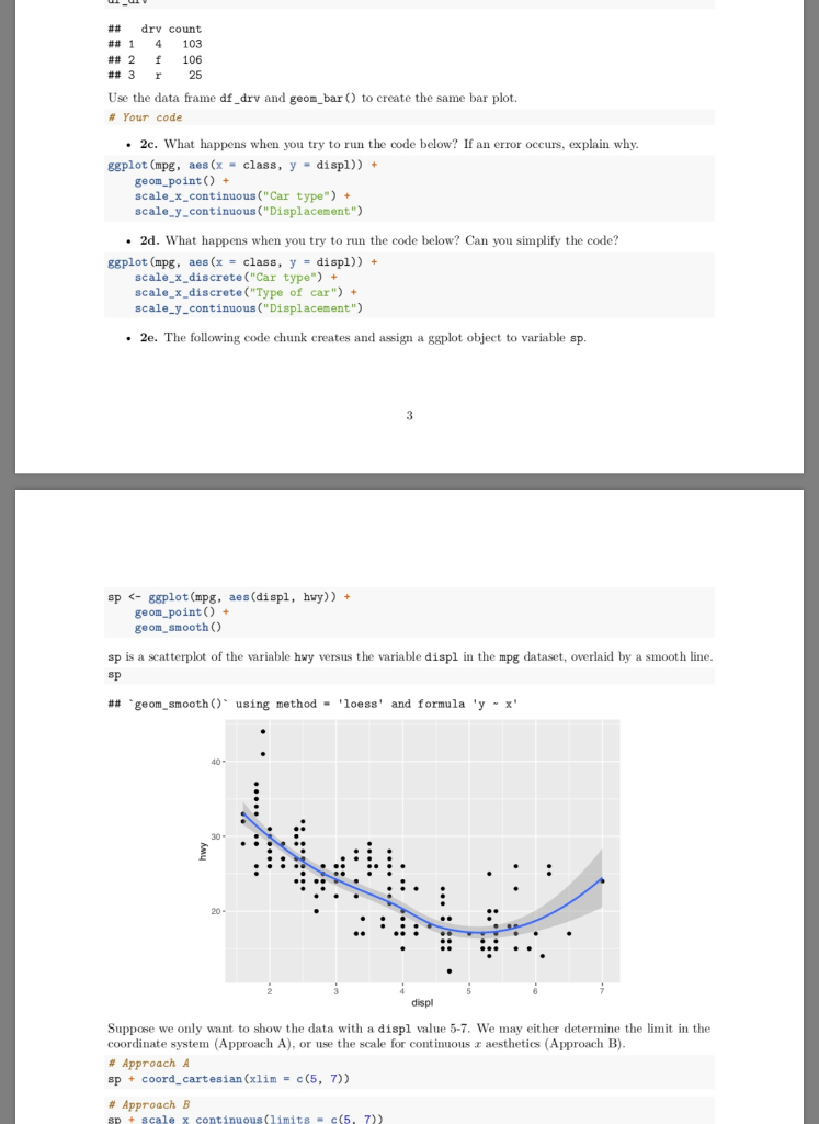 2a. Simplify the following code chunk to produce | Chegg.com