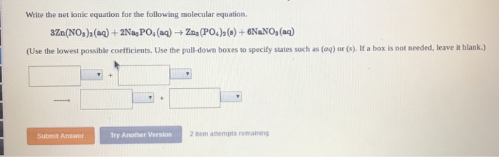 Solved Write the net ionic equation for the following | Chegg.com
