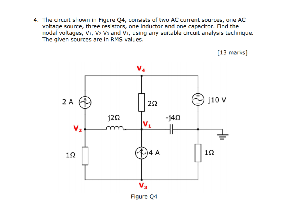 Solved 4. The circuit shown in Figure Q4, consists of two AC | Chegg.com