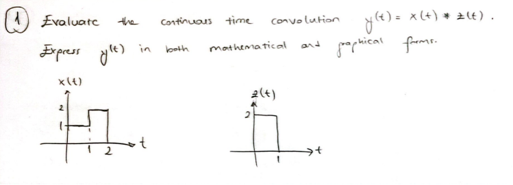 Evaluate The Continuous Time Convolution