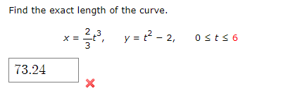Solved Find the exact length of the curve. | Chegg.com