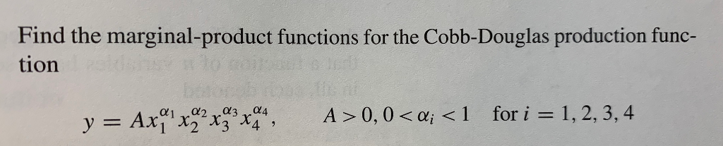 Solved Find the marginal-product functions for the | Chegg.com