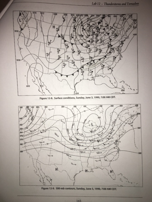 Severe thunderstorms in the United States also form | Chegg.com