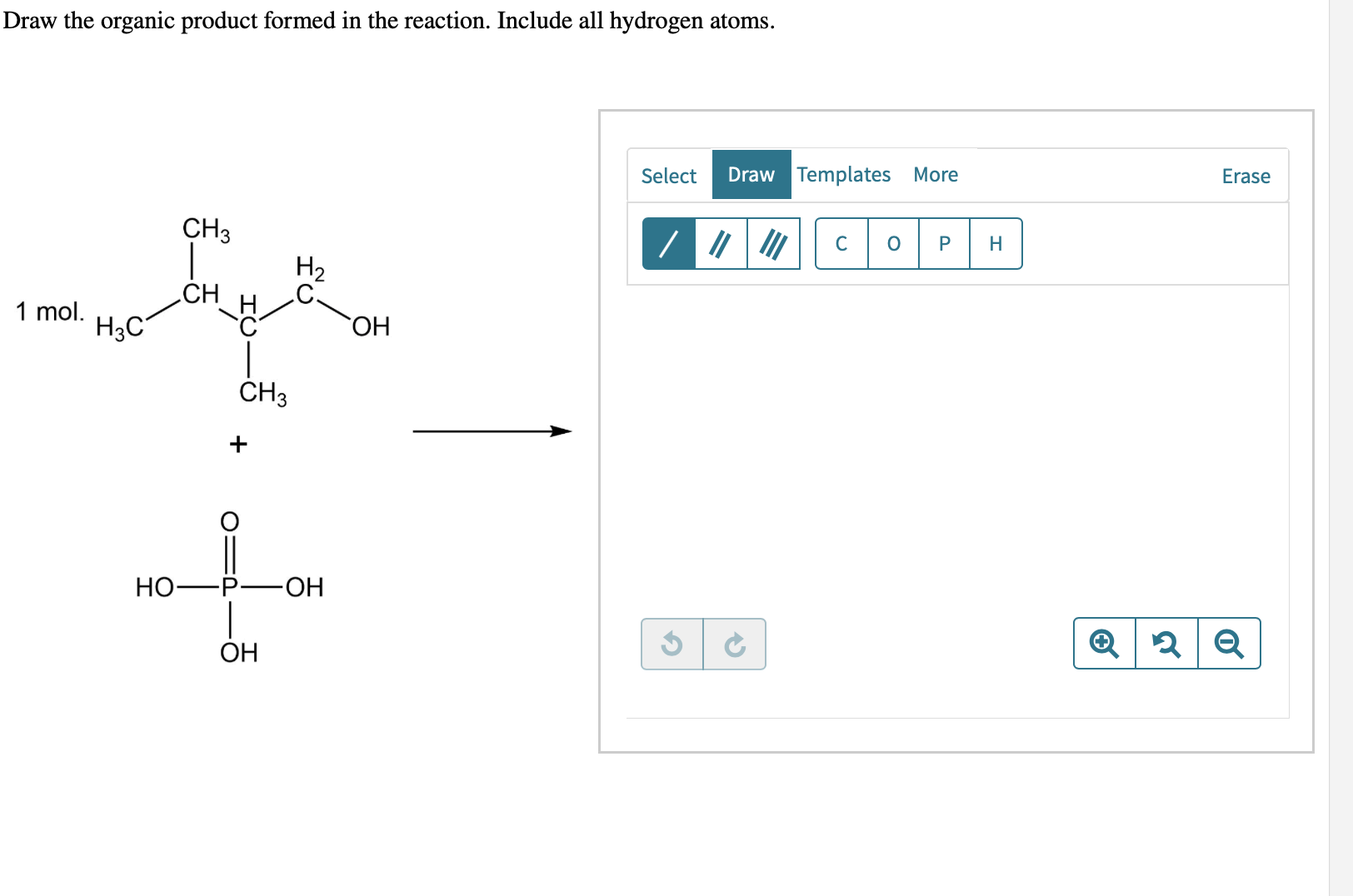Solved Draw the organic product formed in the reaction. | Chegg.com