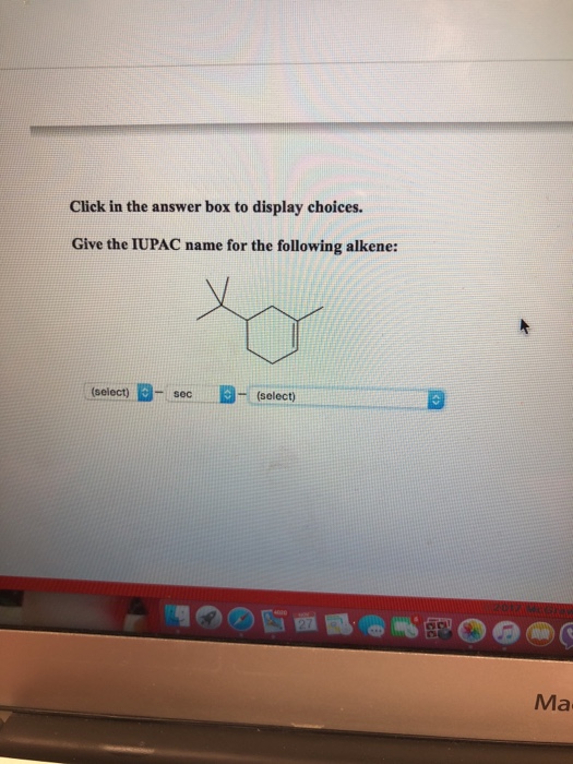 Solved Click in the answer box to display choices. Give the | Chegg.com