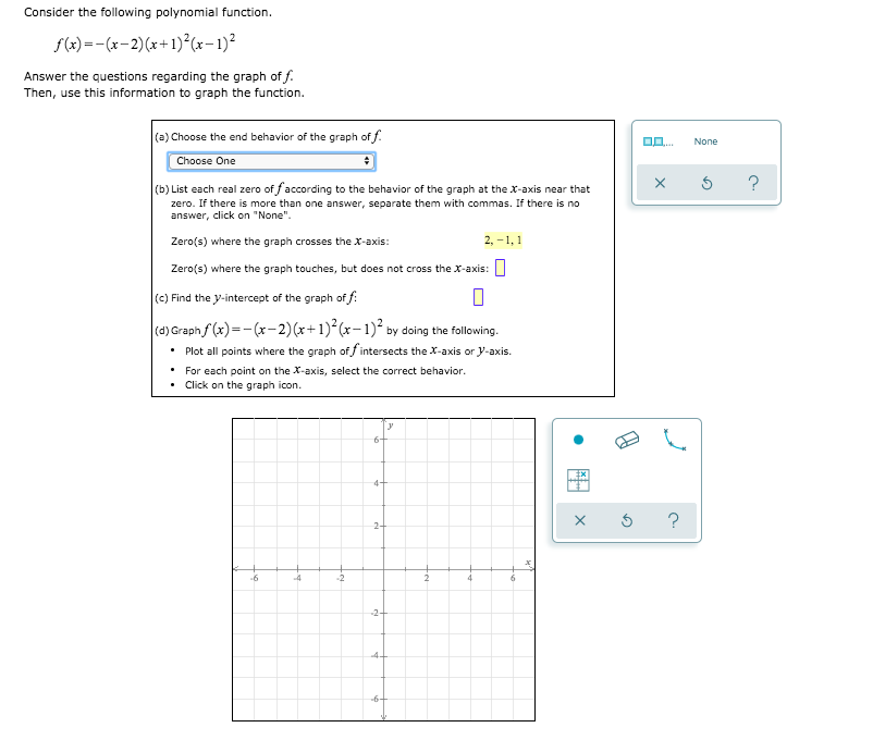 Solved Consider the following polynomial function. f(x) | Chegg.com