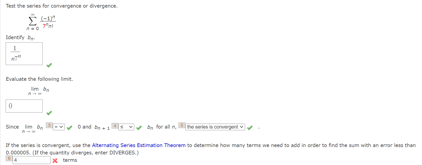 Solved Determine whether the sequence converges or diverges. | Chegg.com
