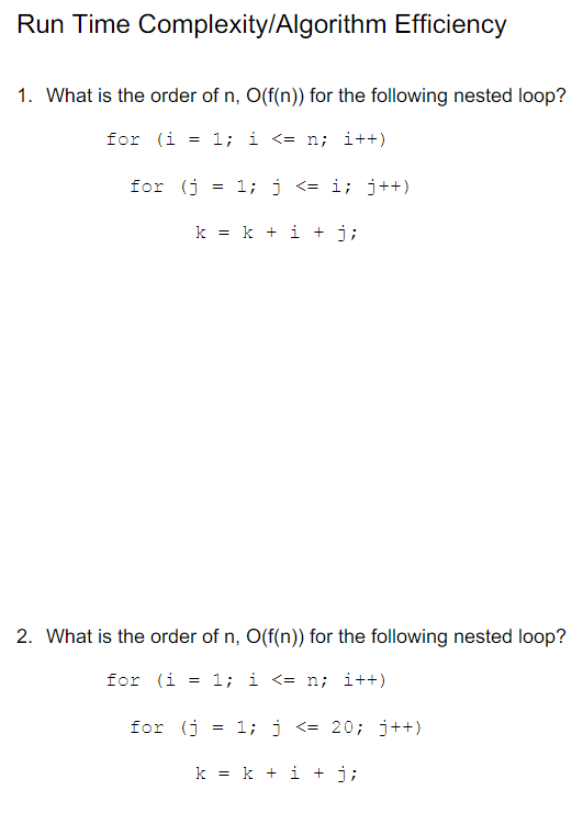 Solved Objective: To understand runtime complexity | Chegg.com Solved Objective: To understand runtime complexity | Chegg.com