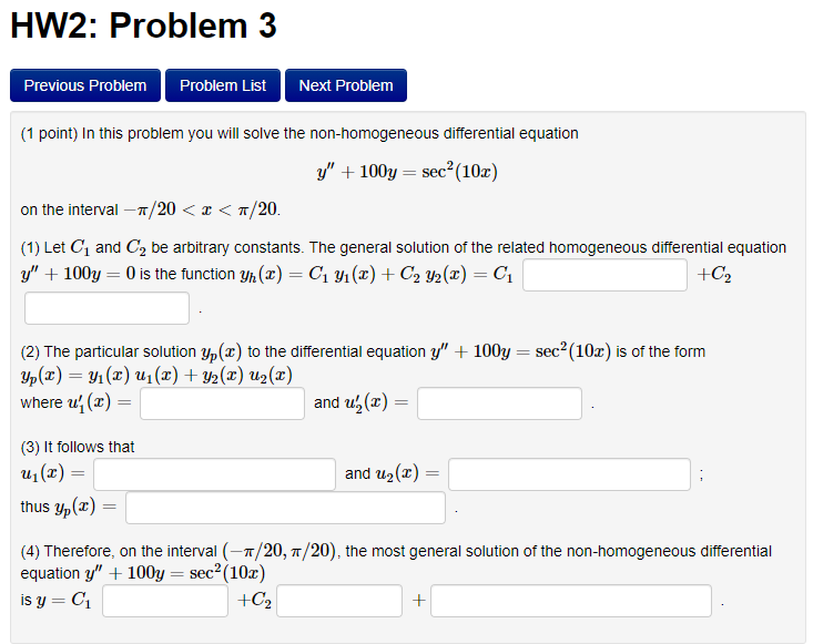 Solved HW2: Problem 3 Previous Problem Problem List Next | Chegg.com Solved HW2: Problem 3 Previous Problem Problem List Next | Chegg.com