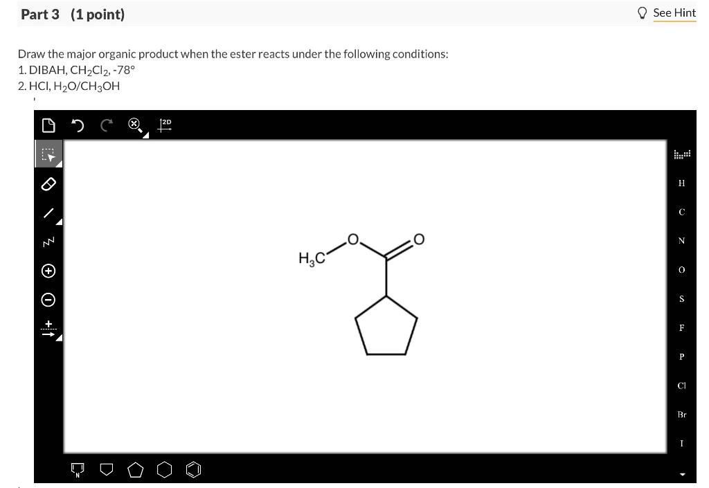 Solved Draw the major organic product when the ester reacts | Chegg.com