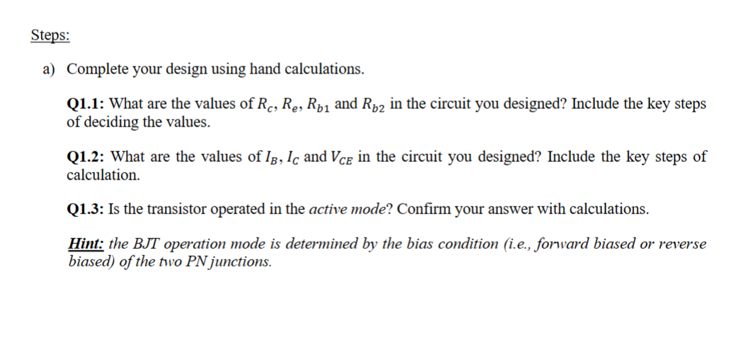 Solved Component List: Transistor: BC548B. The data sheet of | Chegg.com