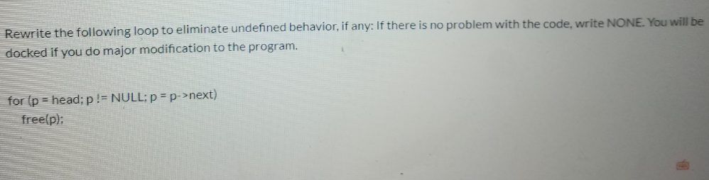 Solved Rewrite the following loop to eliminate undefined | Chegg.com