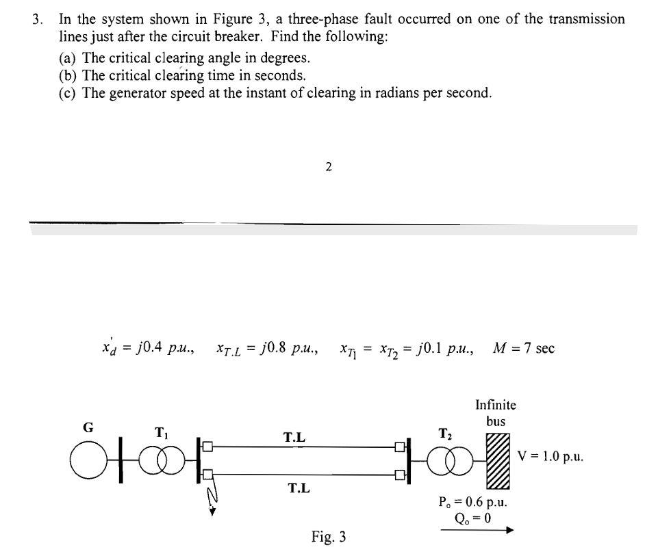Solved 3. In the system shown in Figure 3, a three-phase | Chegg.com
