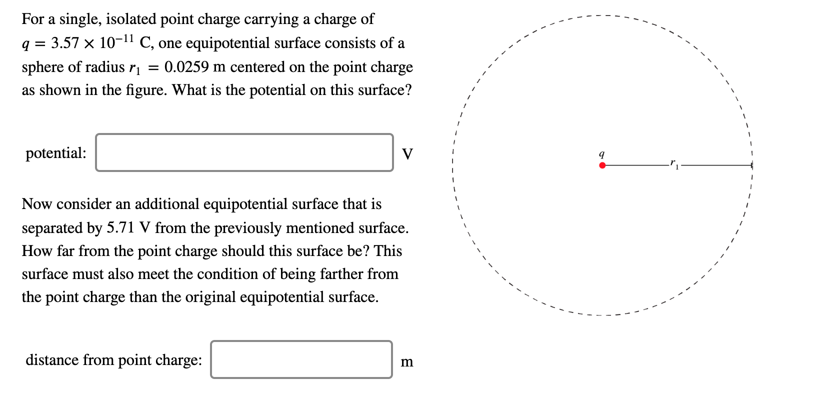 Solved For a single, isolated point charge carrying a charge | Chegg.com
