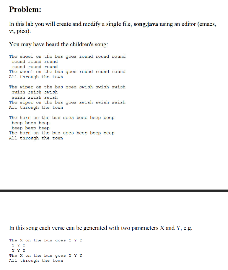 Solved Problem: In this lab you will create and modify a | Chegg.com