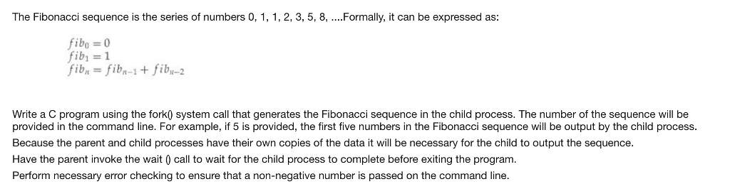 The Fibonacci sequence is the series of numbers 0, 1, | Chegg.com