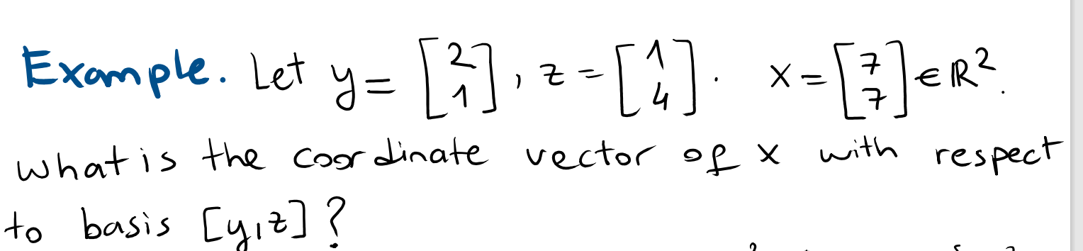 Solved Example. Let y=[21],z=[14].x=[77]inR2.what is the | Chegg.com