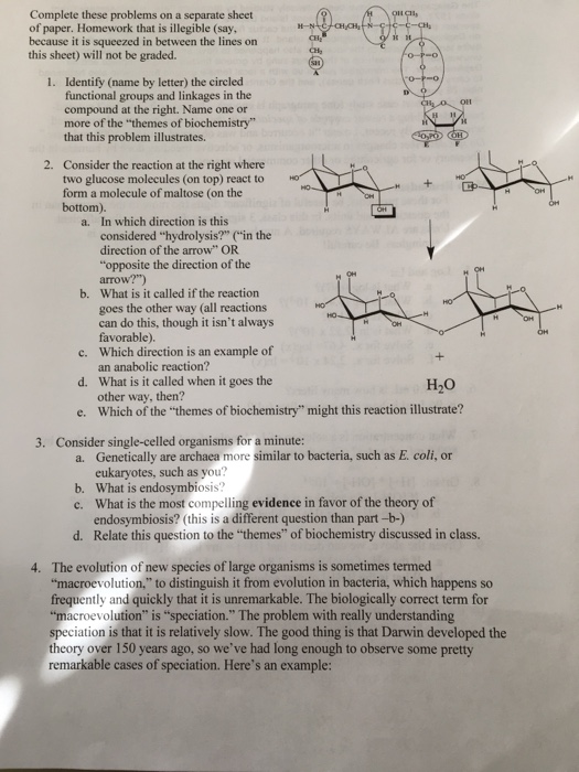 Solved Complete these problems on a separate sheet of paper. | Chegg.com