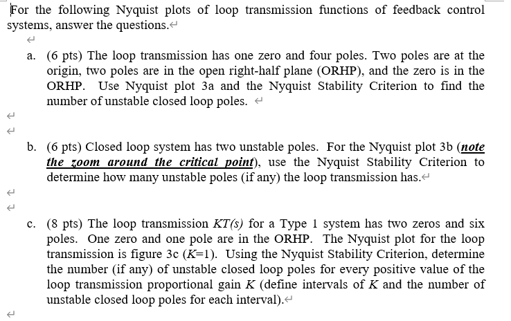 Control system problem I have no idea about Nyquist | Chegg.com