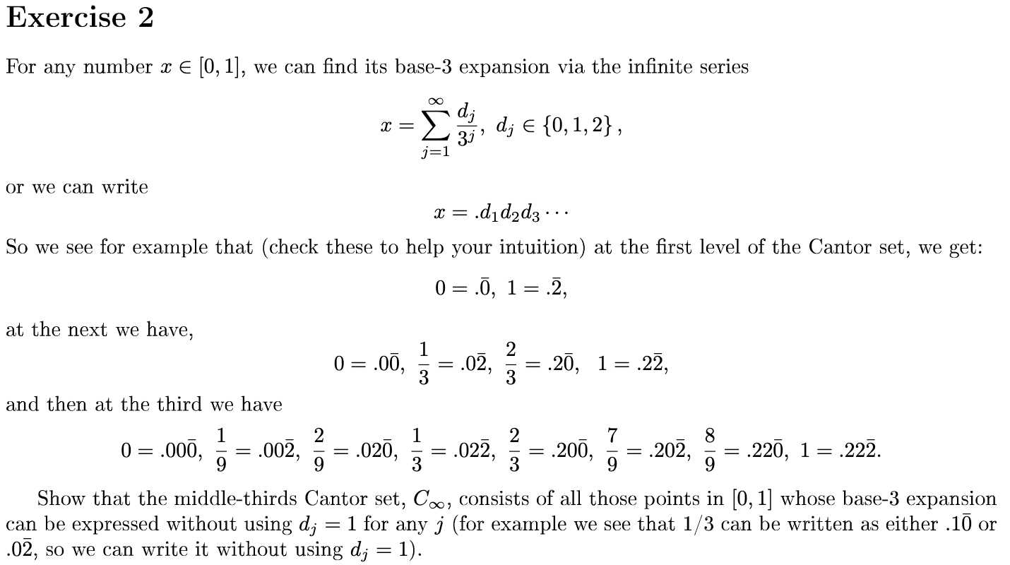 Solved Exercise 2 For any number x € [0, 1], we can find its | Chegg.com