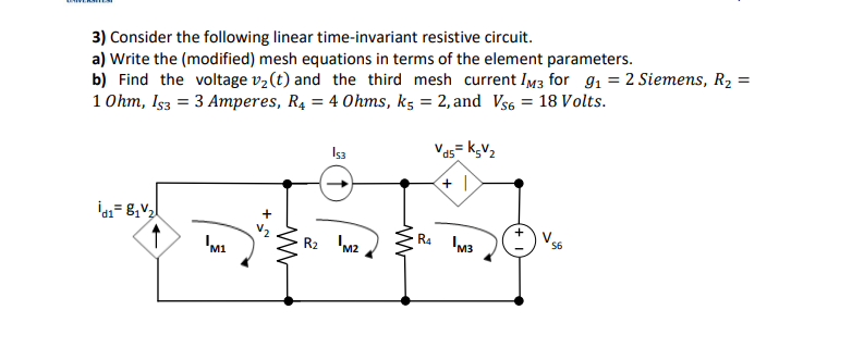 Solved 3) Consider the following linear time-invariant | Chegg.com