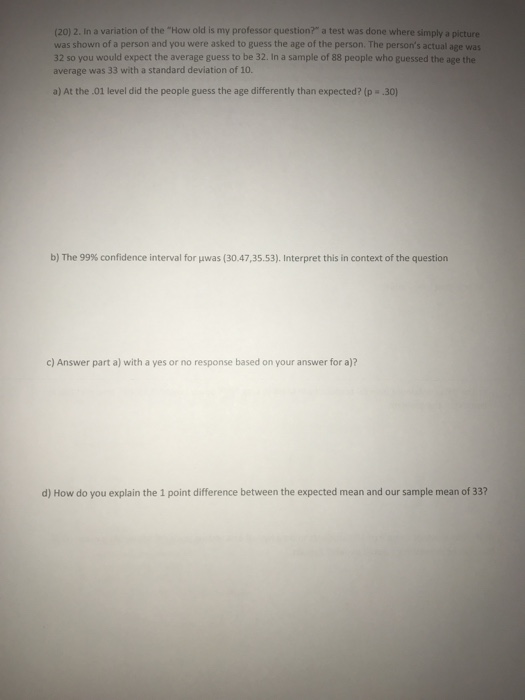Solved Name Stats Homework for Hypothesis testing with | Chegg.com