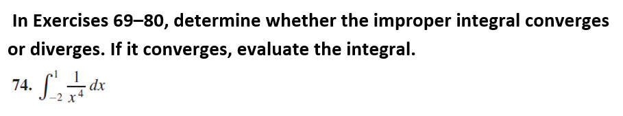 Solved In ﻿Exercises 69-80, ﻿determine whether the improper | Chegg.com